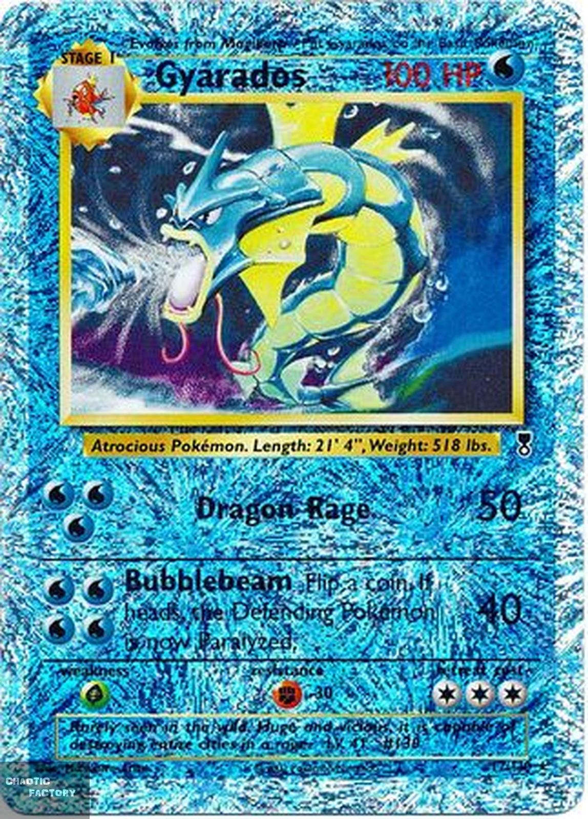 Pokemon Gyarados 12 110 Holo Rare Reverse Holo NM Pokemon Gyarados 12 110 Holo Rare Reverse Holo NM
