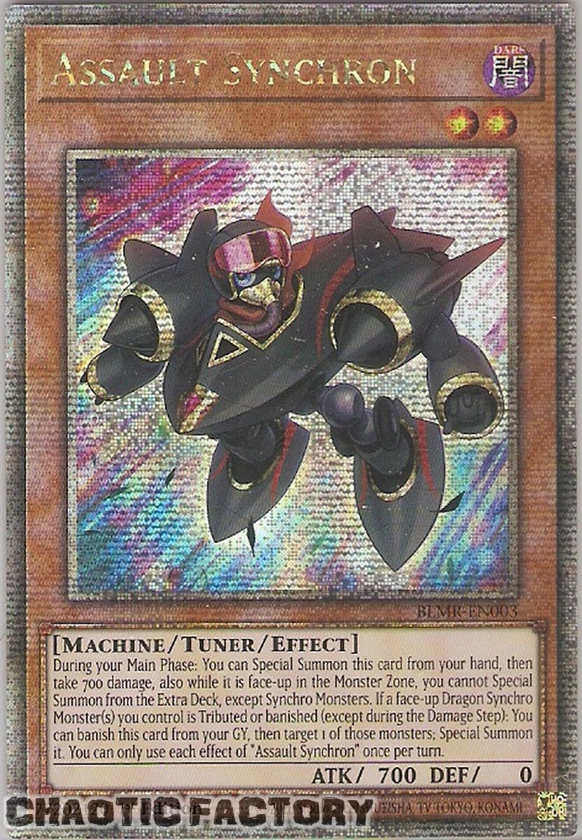 Quarter Century Secret Rare BLMR-EN003 Assault Synchron 1st Edition NM
