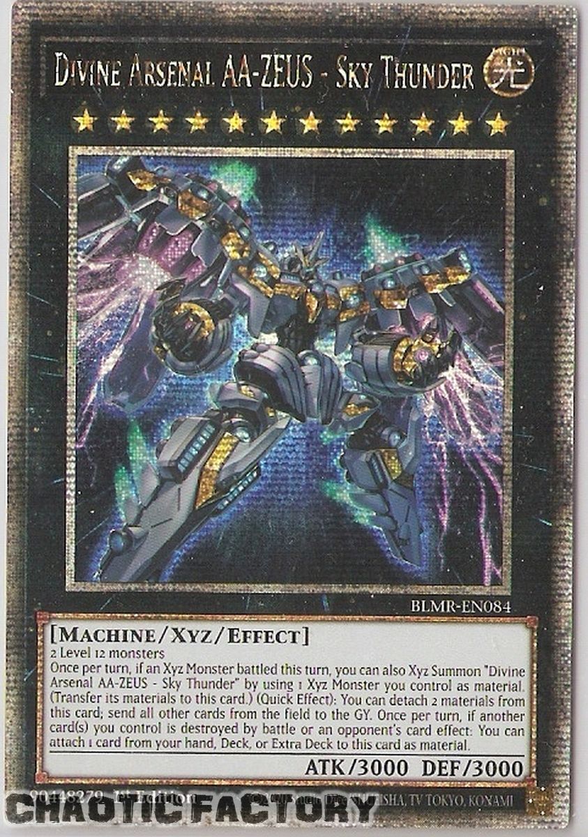 Quarter Century Secret Rare Blmr En084 Divine Arsenal Aa Zeus Sky Thunder 1st Edition Nm